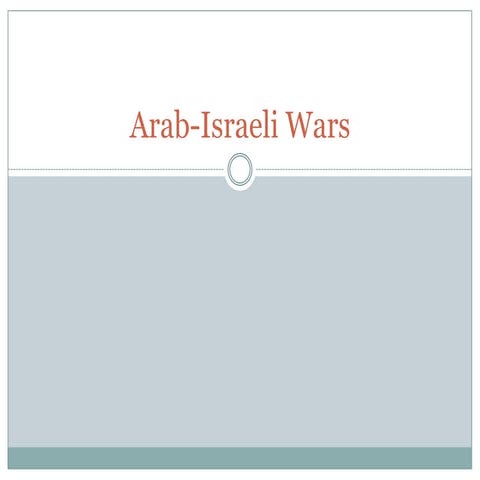 Arab israeli wars | PPTX