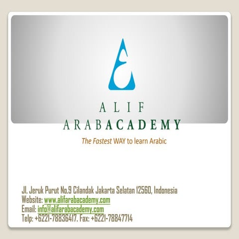 Alif Arab Academy - Indonesia | PPT