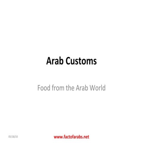 Arab customs | PPT