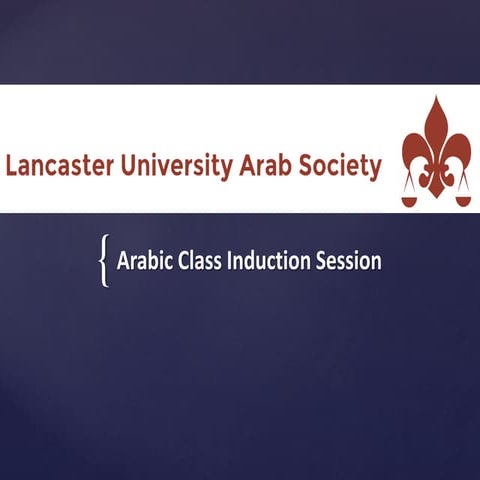 Arabic Class Induction Session | PPTX