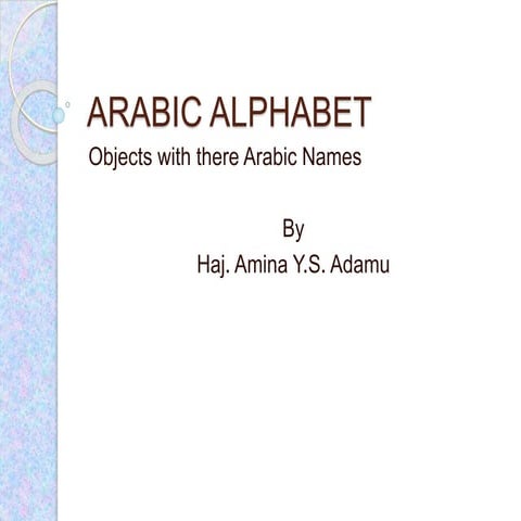 Arabic alphabet p1 | PPT