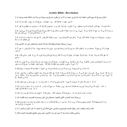 Arabic bible revelation | DOCX