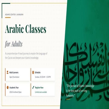 Arabic Classes for Adults for Practical Learning | PDF
