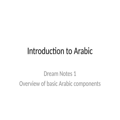 arabic_intro_presentation for who wants to learn arabic | PPT