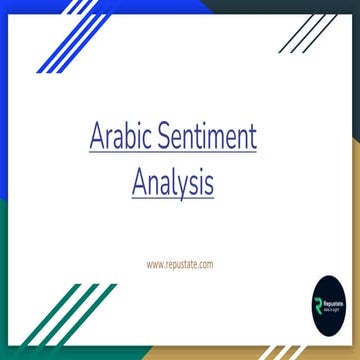 Arabic sentiment analysis | PPTX