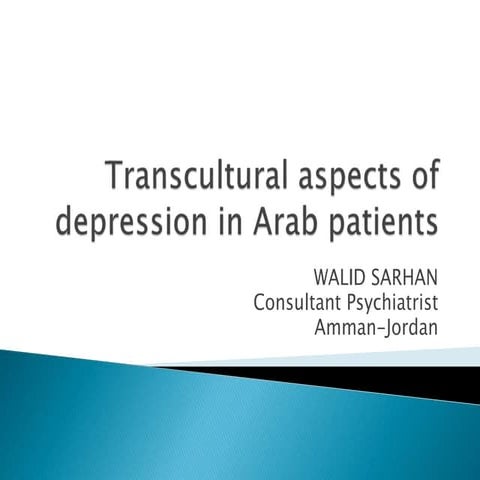 Arabic transcultural depression | PPTX