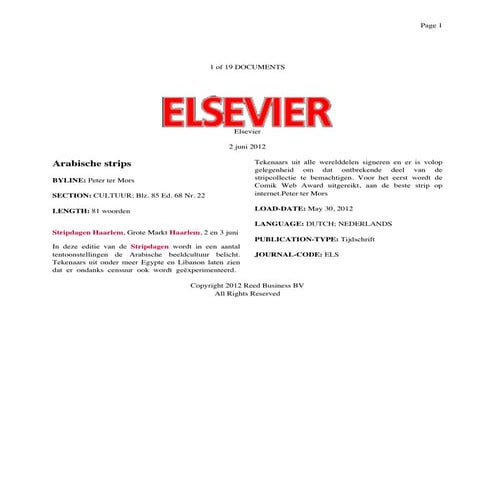 Arabische strips elsevier_2_juni_2012_ | PDF