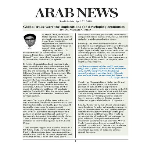 Global Trade War: Implications for Developing Economies | PDF