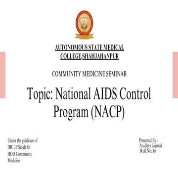 National Aids control program (NACP) pptx | PPTX