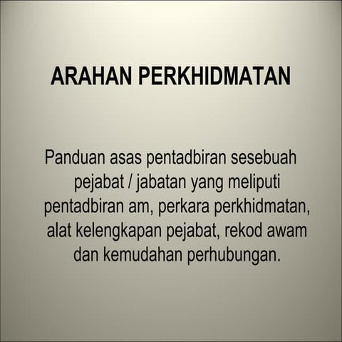 Arahan perkhidmatan | PPT