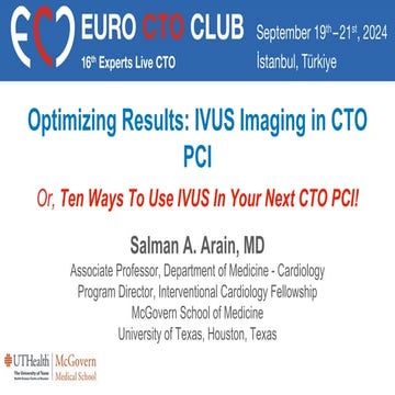 S. Arain - Flash Highlights: Optimizing results: Intravascular imaging ...