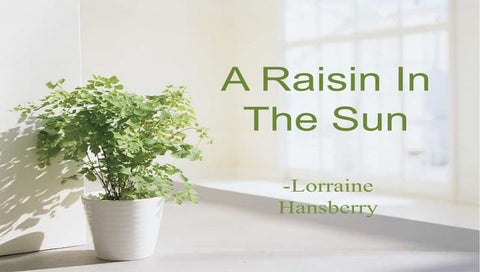 Intro to raisin in the sun ppt | PPT