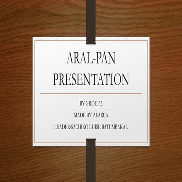 ARAL-PAN. 7 presentation pptxcvbdj jjksiid | PPTX