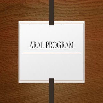 ARAL-PROGRAM_SEL presentation of activities.pptx