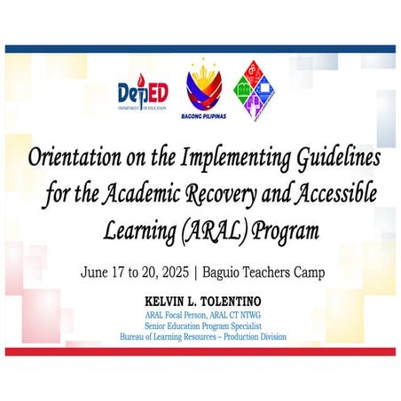 TEMPLATE FOR THE ARAL SUMMER PROGRAM OF DEPED | DOCX