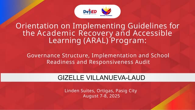 SAROCES Action-Plan FOR ARAL PROGRAM IN DEPED | DOCX