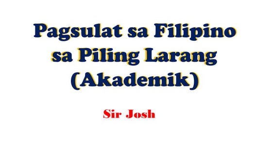 Panulaang Filipino | PPT