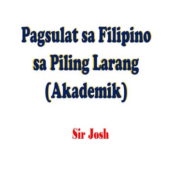 Aralin 2- Gamit at uri ng pagsulat( Filipino sa piling Larang-) | PPTX