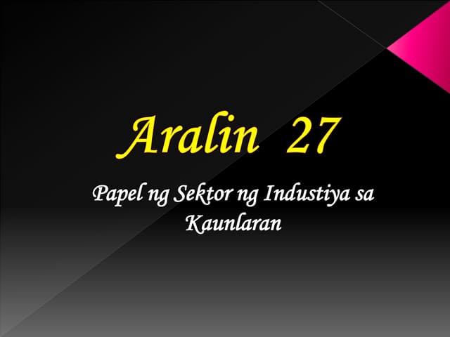 15. mga suliranin at programa sa industriya at pangangalakal | PPTX