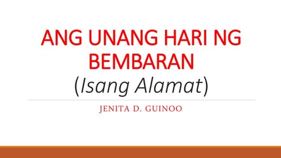 Epiko (Prinsipe Bantugan) | PPTX