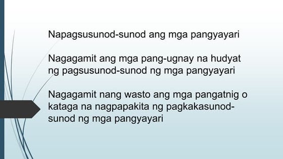 Filipino 9- Pangatnig at Transitional Devices | PPTX