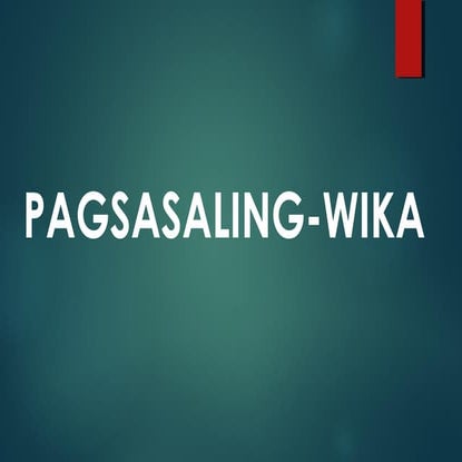 Modyul 17 pagsasaling wika | PDF