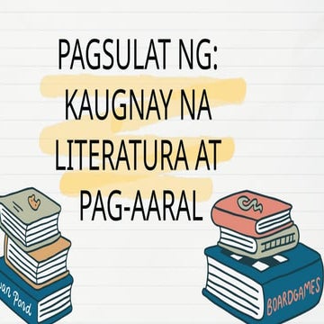 ARALIN 1- PAGSULAT NG KAUGNAY NA LITERATURA AT PAG AARAL.pptx ...