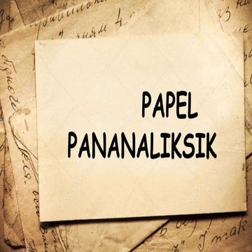 Pagbasa at Pananaliksik ARALIN1- PAPEL PANANALIKSIK.pptx