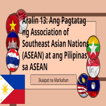 Aralin 13 Ang Pagtatag ng ASEAN at ang Pilipinas sa ASEAN.pptx