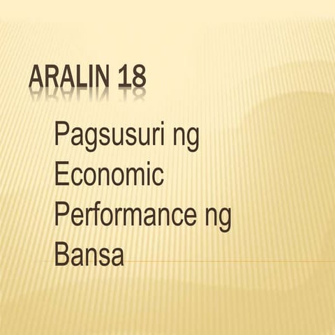 Araling Panlipunan 9 - 3rd Quarter: Pambansang Kita. Ano ang GDP at GNP ...