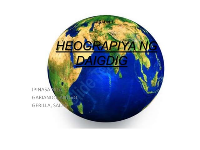 Ang limang tema ng heograpiya | PPTX