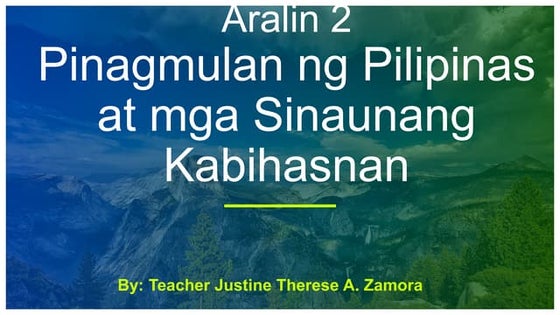 Teorya ng bulkanismo | PPTX