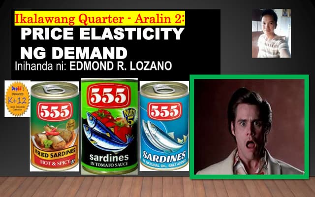 Elasticity of Demand (Filipino) | PPTX
