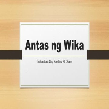 Antas ng wika | PPTX