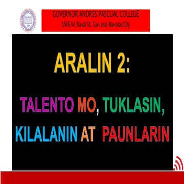 Aralin 2 ppt | PPTX