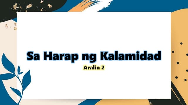 Mga kalamidad sa pilipinas | PPTX