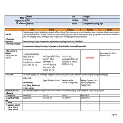 Filipino 9 DLL 3rd Quarter Week 5.docx