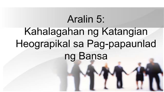 Aralin 1 yamang tao | PPTX