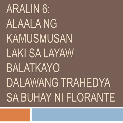 Aralin 6 pagsulat at pagsasadula | PPTX