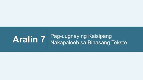 Module 1-Uri ng Teksto-Pagbasa at Pagsulat | PPT