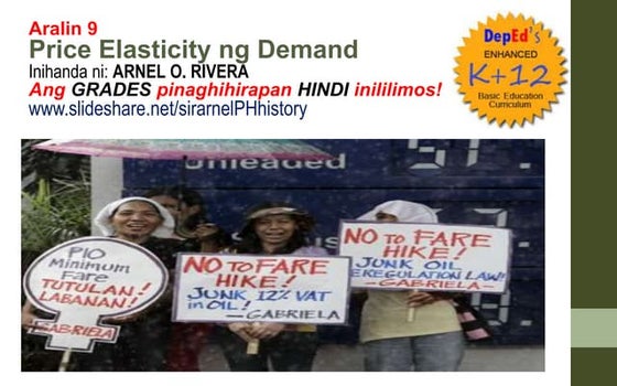 Elasticity of Demand (Filipino) | PPTX