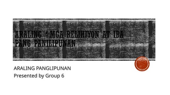 Aralin 8 Ang mga relihiyong at ang paniniwalang Asyano | PPTX