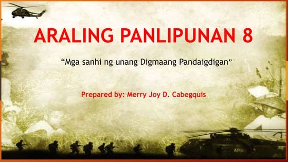 Unang digmaang pandaigdig | PPT