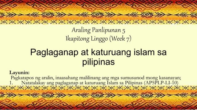 ARAL PAN 5 PAGLAGANAP NG RELIHIYONG ISLAM.pptx