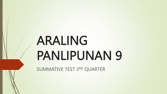 ARALING PANLIPUNAN 9 SUMMATIVE TEST 3RD GRADING.pptx ARALING PANLIPUNAN 9 SUMMATIVE TEST 3RD GRADING.pptx