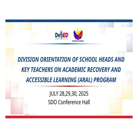 Implementing Guidelines for the ARAL Program | PPTX