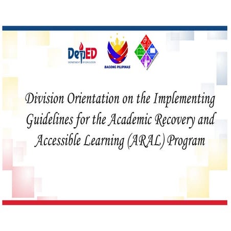 Implementing Guidelines for the ARAL Program | PPTX