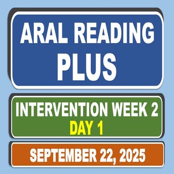 ARAL PLUS INTERVENTION WEEK 2 - THE NECKLACE AND CONTEXT CLUES | PPTX