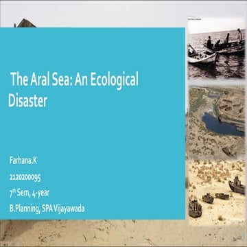 Aral sea - an ecological disater | PPT