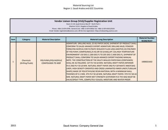 Saudi Aramco Materials System Specifications (SAMSS) 2 | PDF